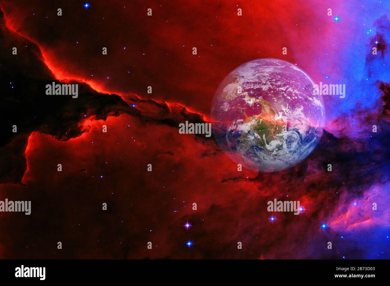Planet Earth in outer space. Elements of this image furnished by NASA ...