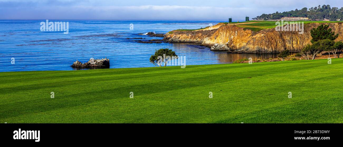 Pebble Beach golf course, Monterey, California, usa Stock Photo - Alamy