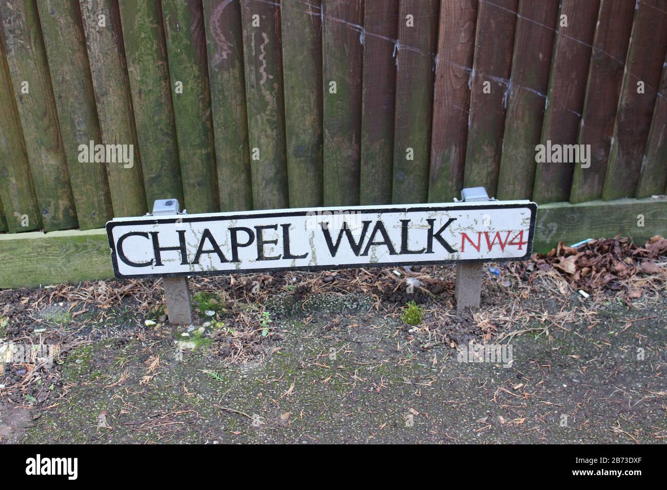 Chapel Walk path sign Stock Photo - Alamy