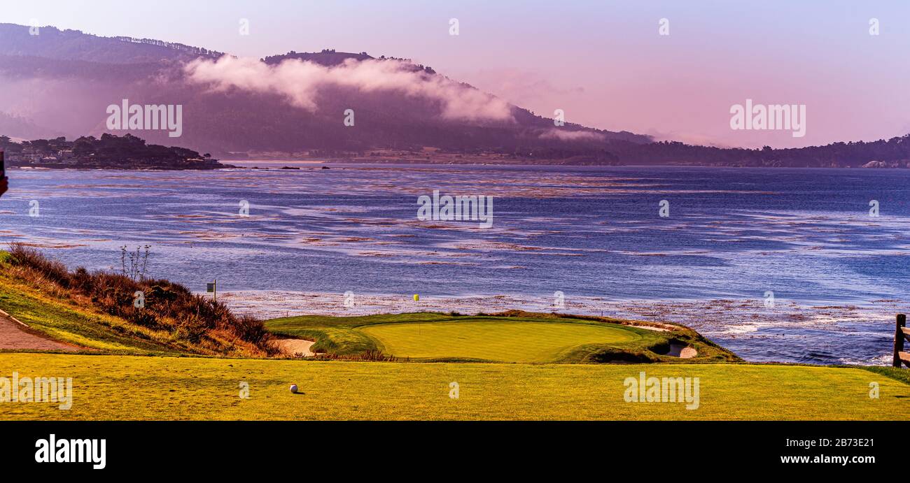 Pebble Beach golf course, Monterey, California, usa Stock Photo - Alamy