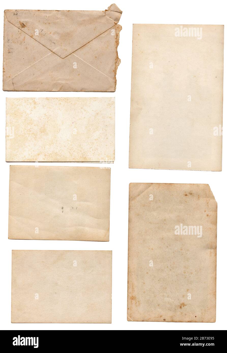 A collection of old pieces of paper from the early 1900s. This is a ...