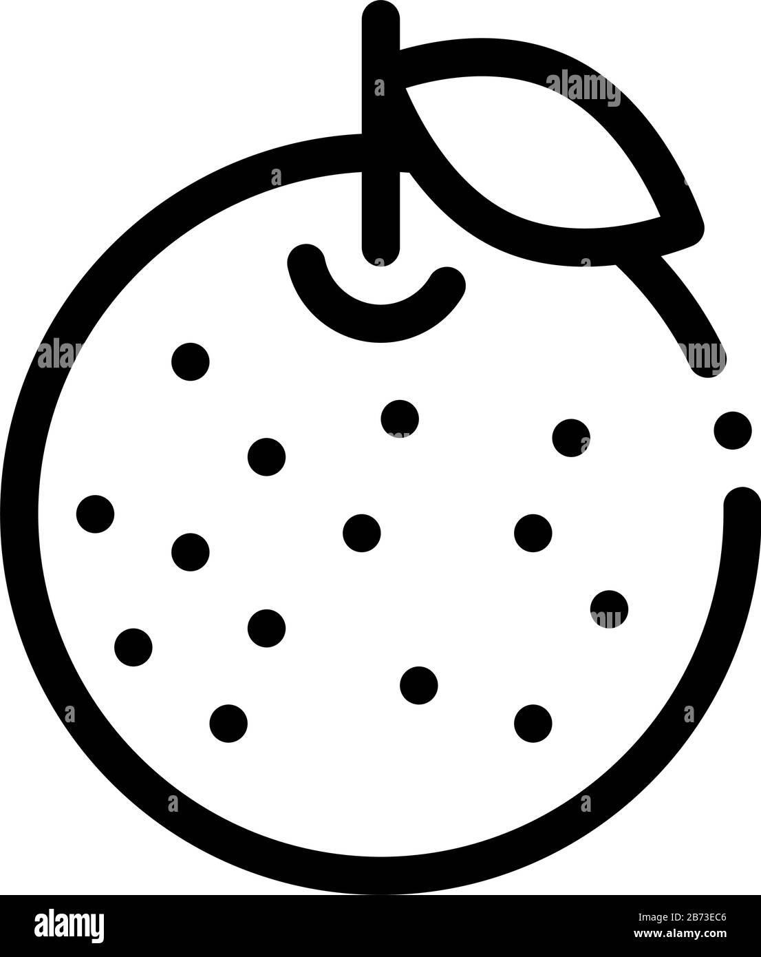 Orange Citrus Icon Vector Outline Illustration Stock Vector Image & Art ...