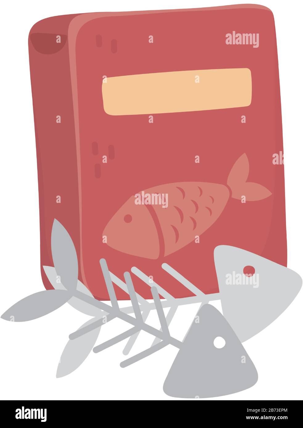 cats make me happy, fishbones and food box pet cartoon vector ...