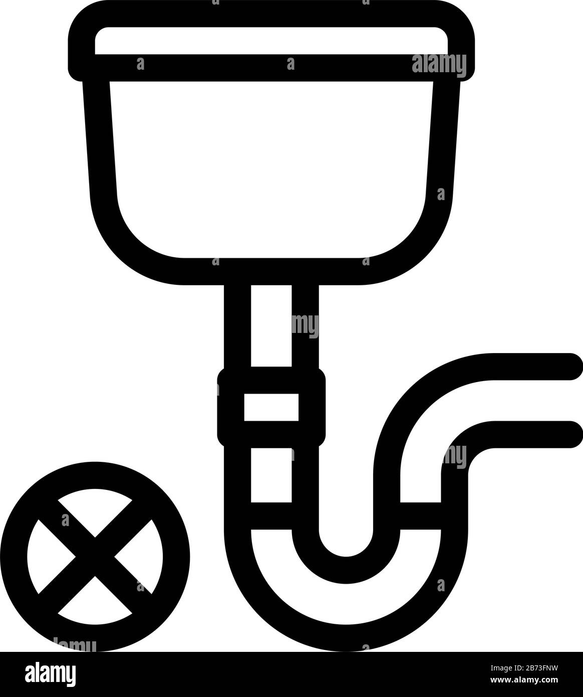 Broken Drain Tank Icon Vector Outline Illustration Stock Vector Image ...