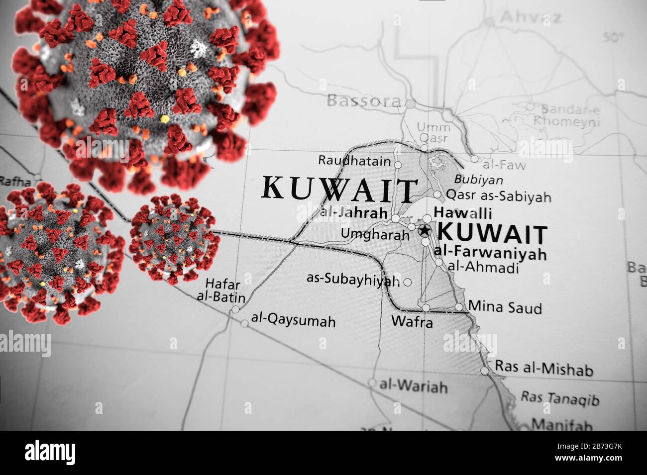 Kuwait war map hi-res stock photography and images - Alamy