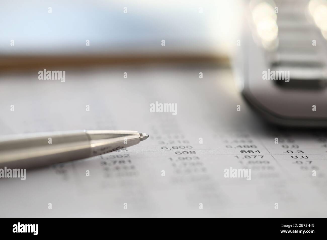 Staff writing report Stock Photo - Alamy