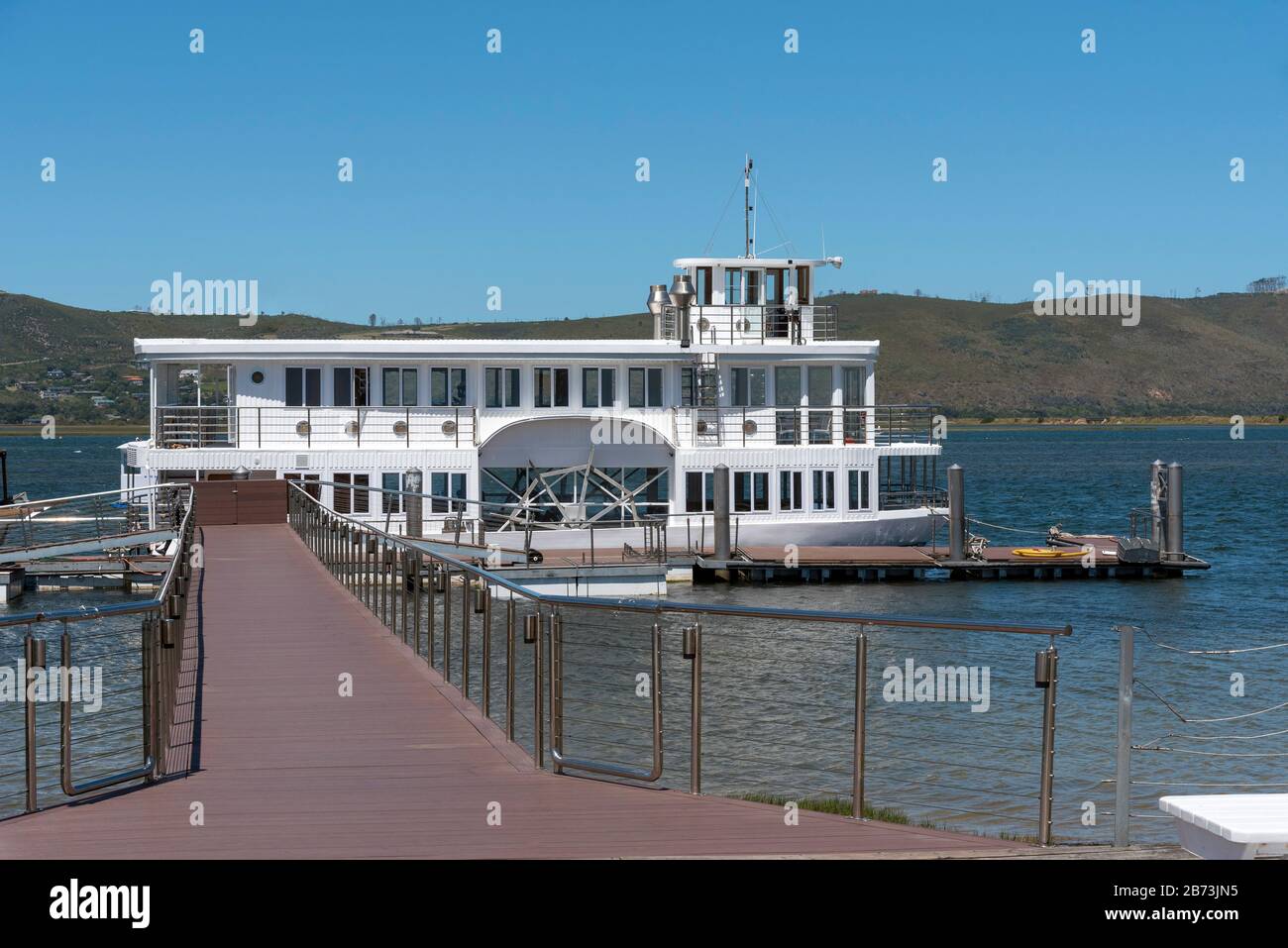 Knysna, Western Cape, South Africa. Dec2019. A white painted replica ...