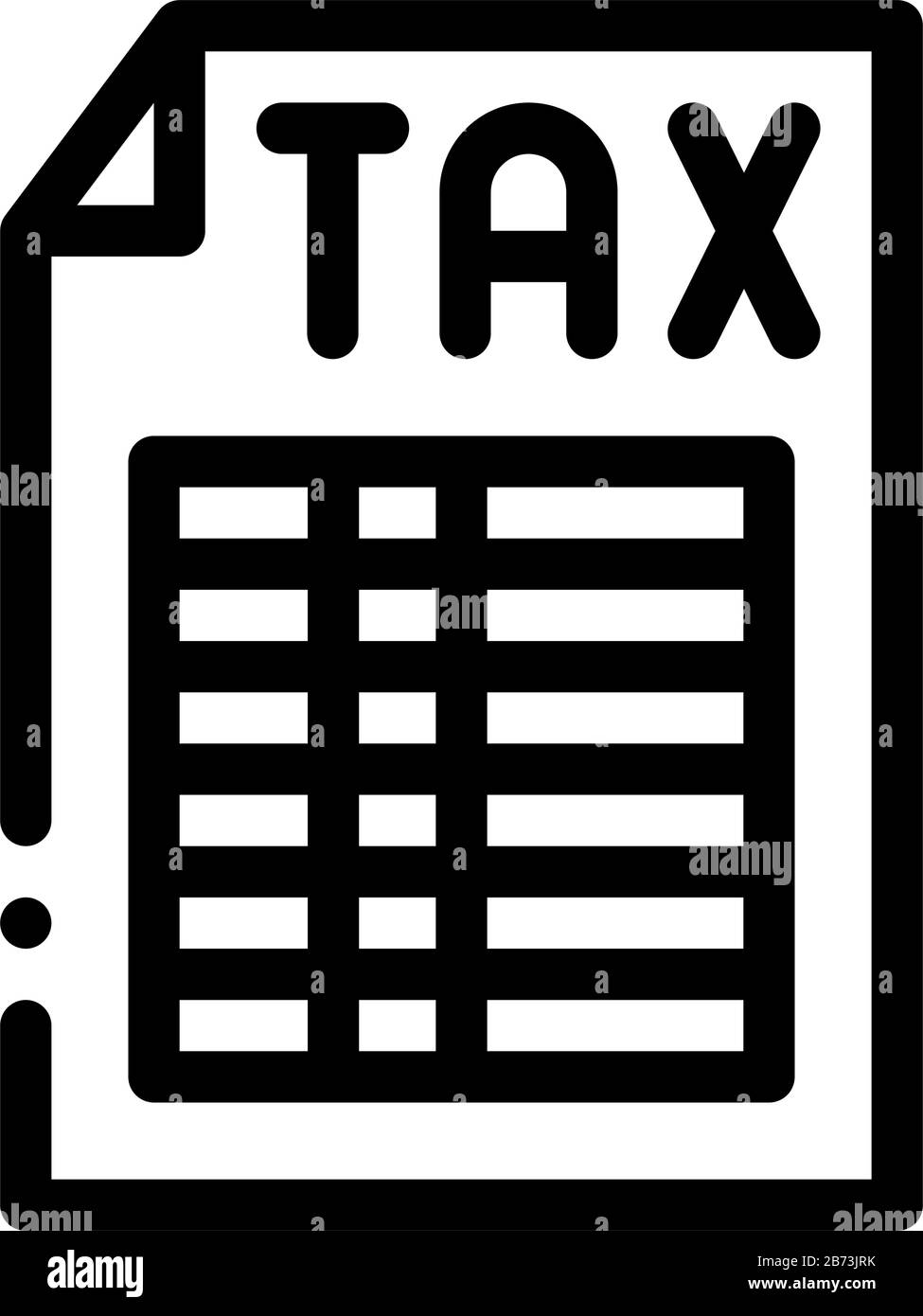Tax chart page icon Black and White Stock Photos & Images - Alamy
