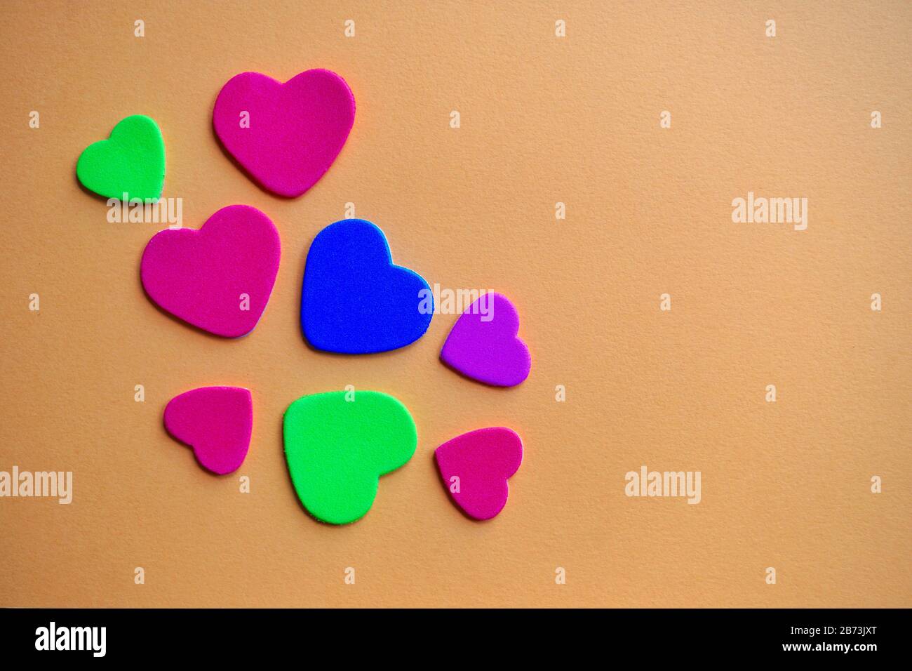colorful hearts shape for valentine's day Stock Photo - Alamy