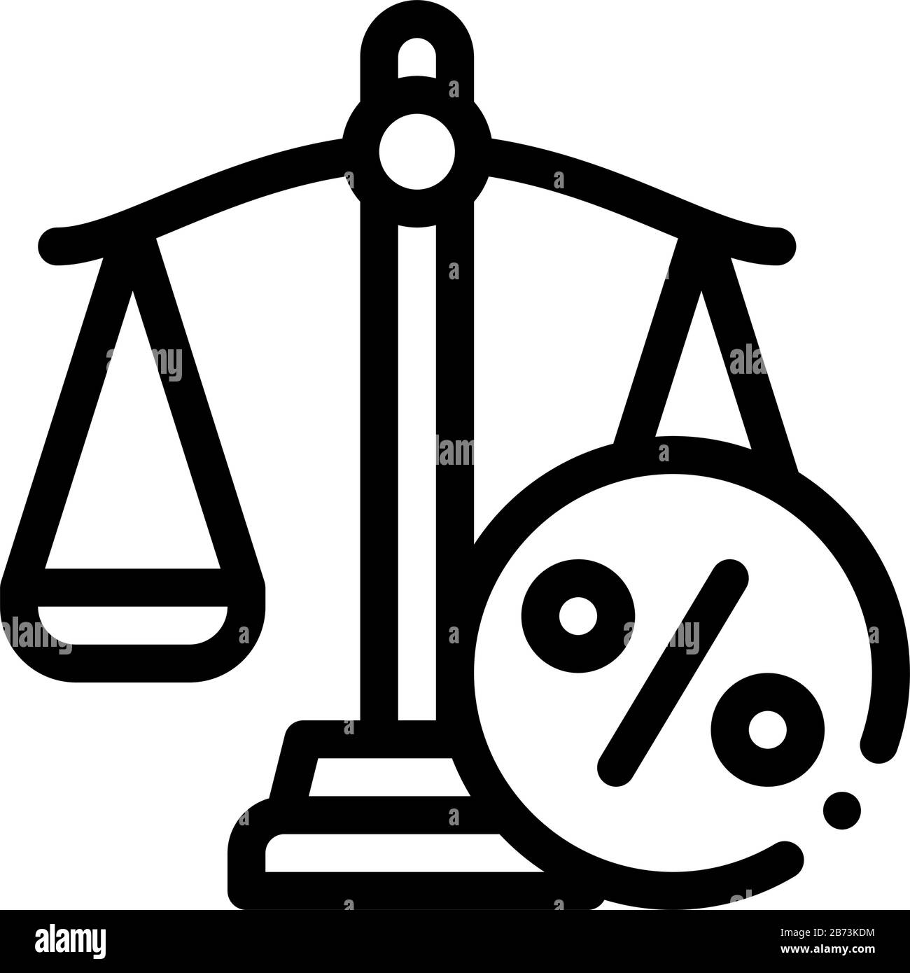 Scales Percentage Icon Vector Outline Illustration Stock Vector Image ...