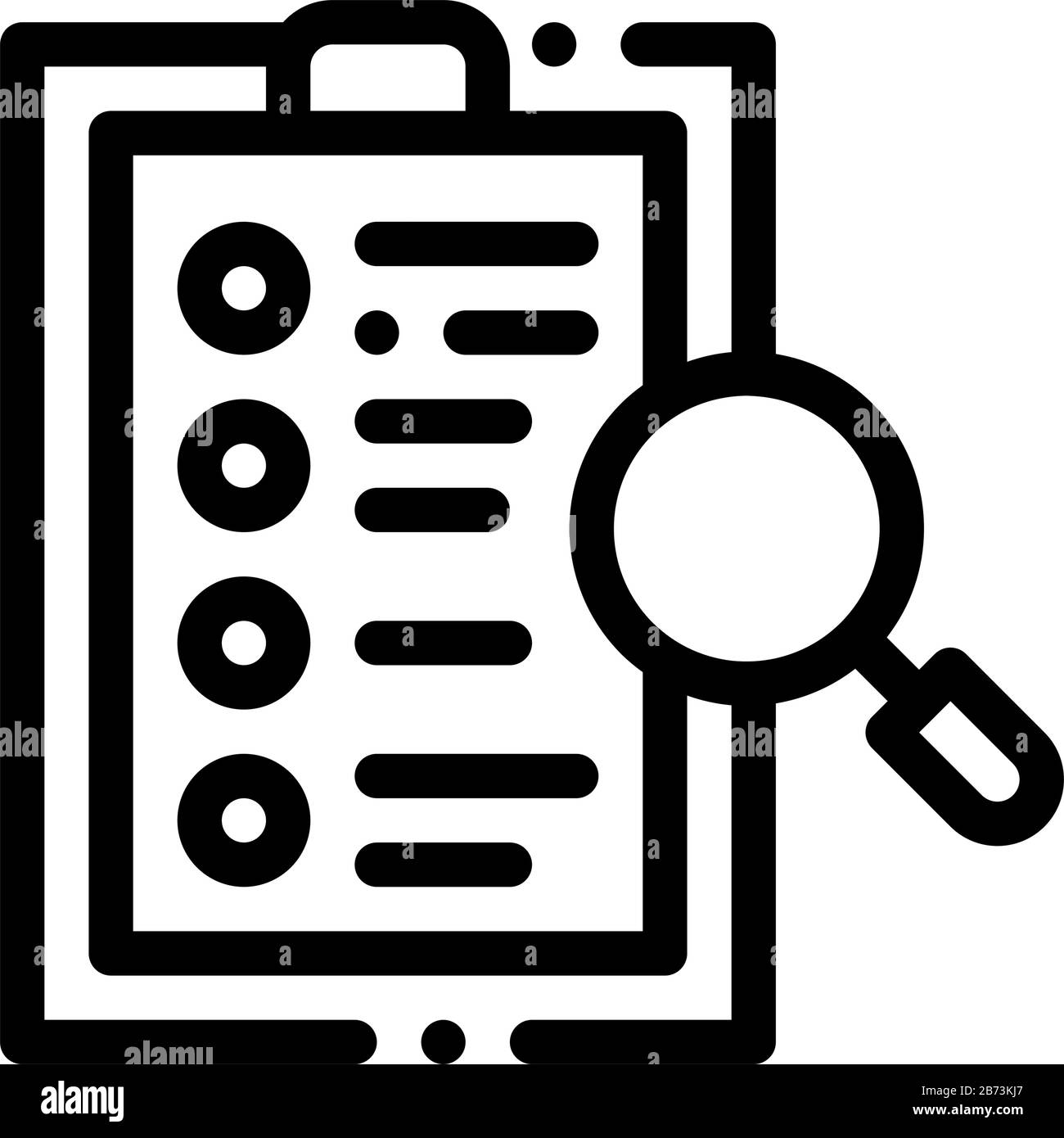 Document Research Icon Vector Outline Illustration Stock Vector Image ...