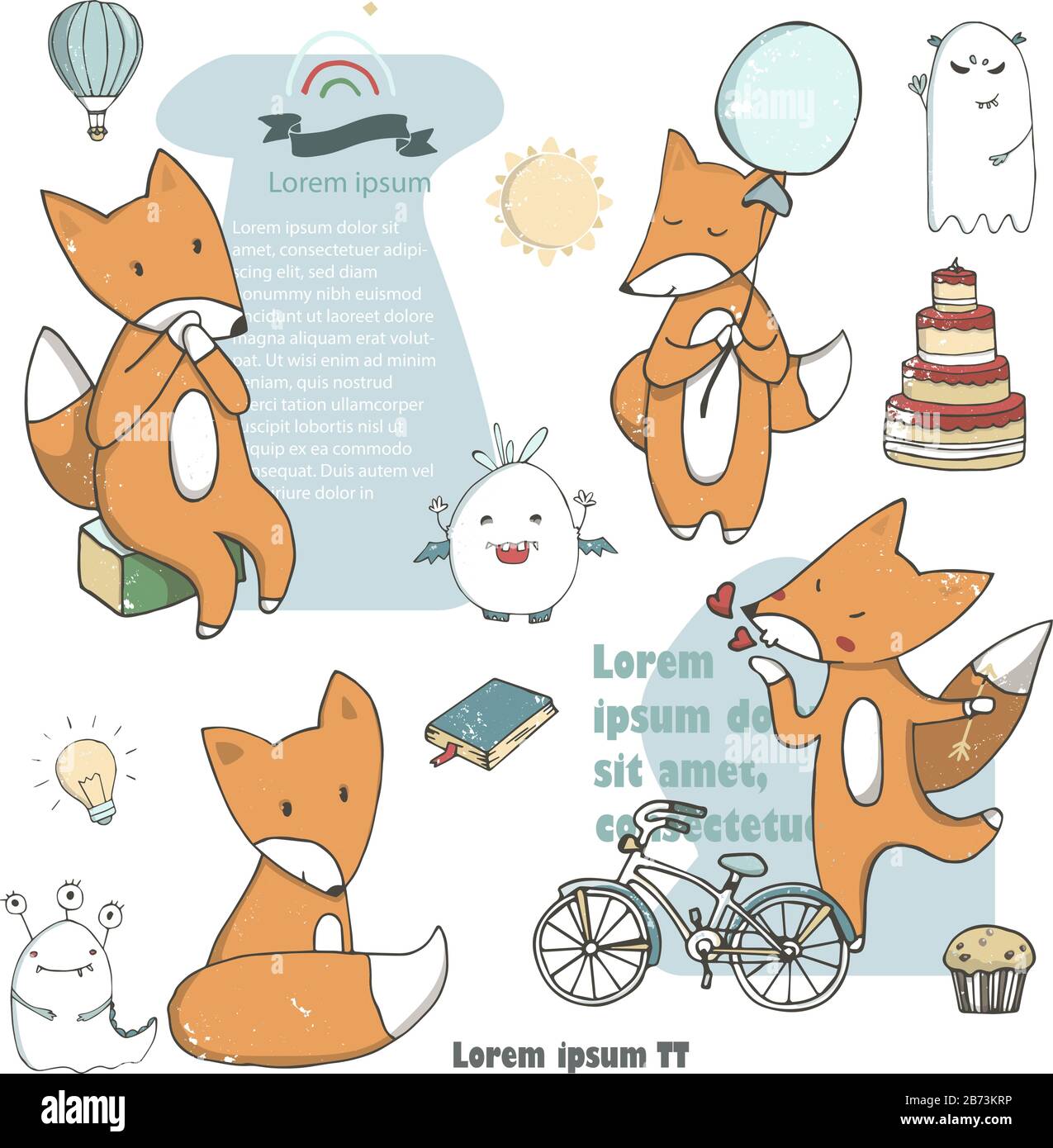 Foxes pack Stock Vector Images - Alamy