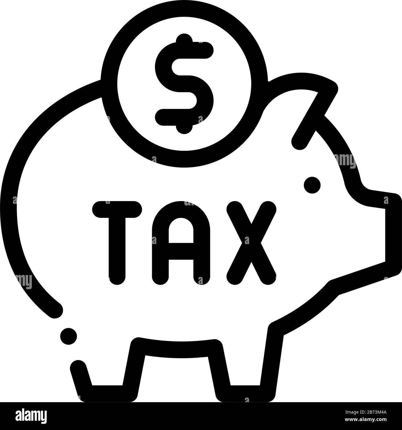 Tax Money Box Icon Vector Outline Illustration Stock Vector Image & Art ...