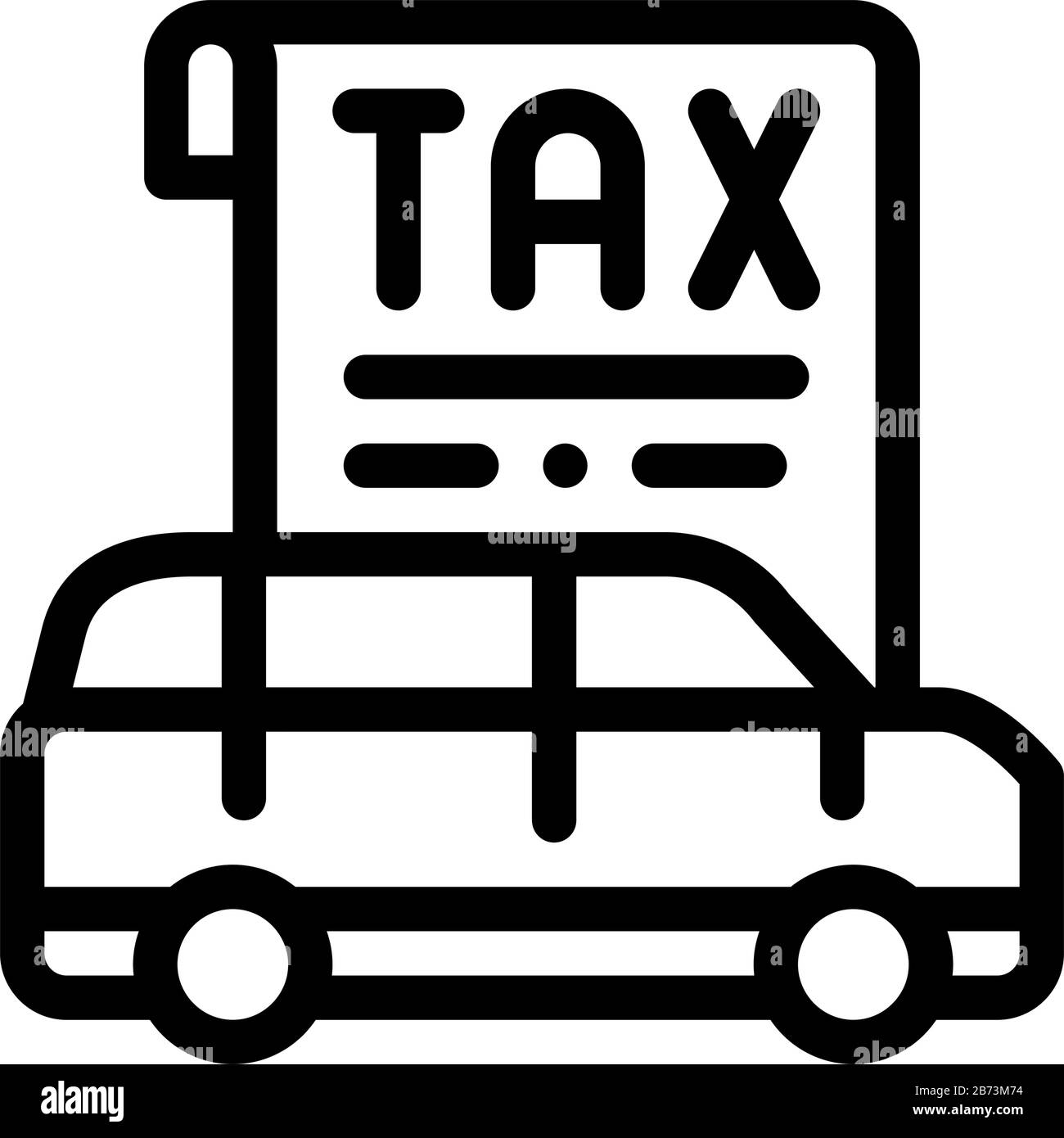 Car tax receipt icon Black and White Stock Photos & Images - Alamy