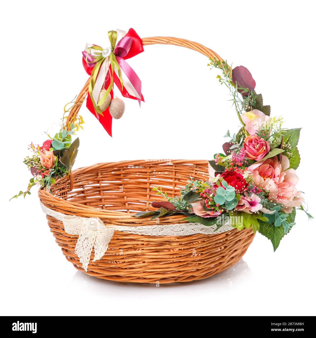 Retro wicker basket colorful Cut Out Stock Images & Pictures - Alamy