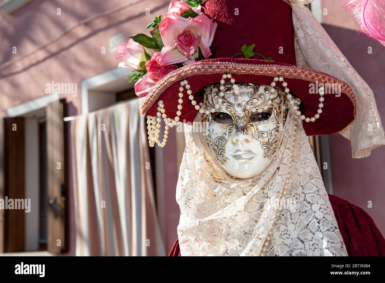 VENICE, ITALY - Febrary 20 2020: The masks of the Venice carnival 2020 ...