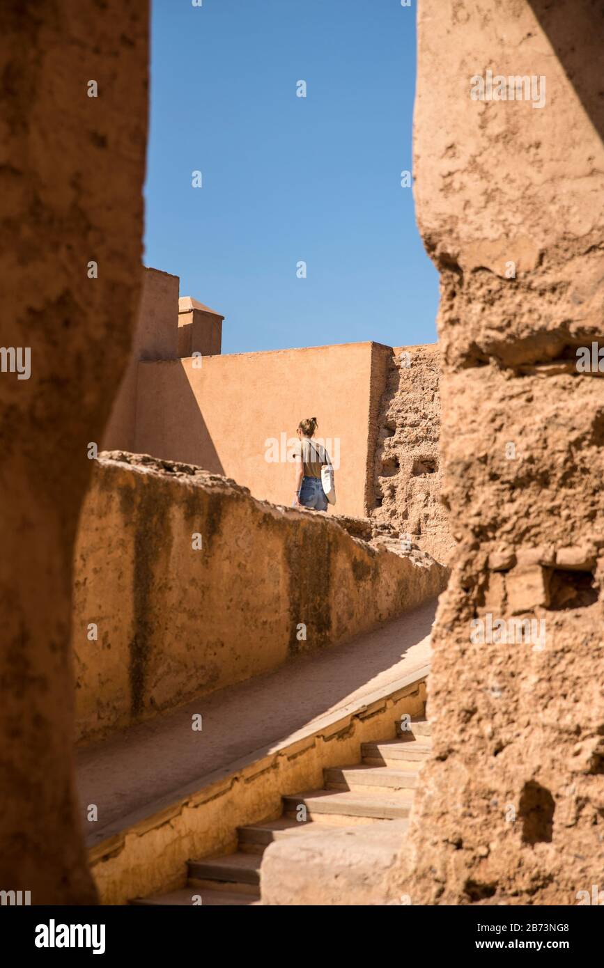 El Badi Palace, Marrakech, Morocco Stock Photo - Alamy