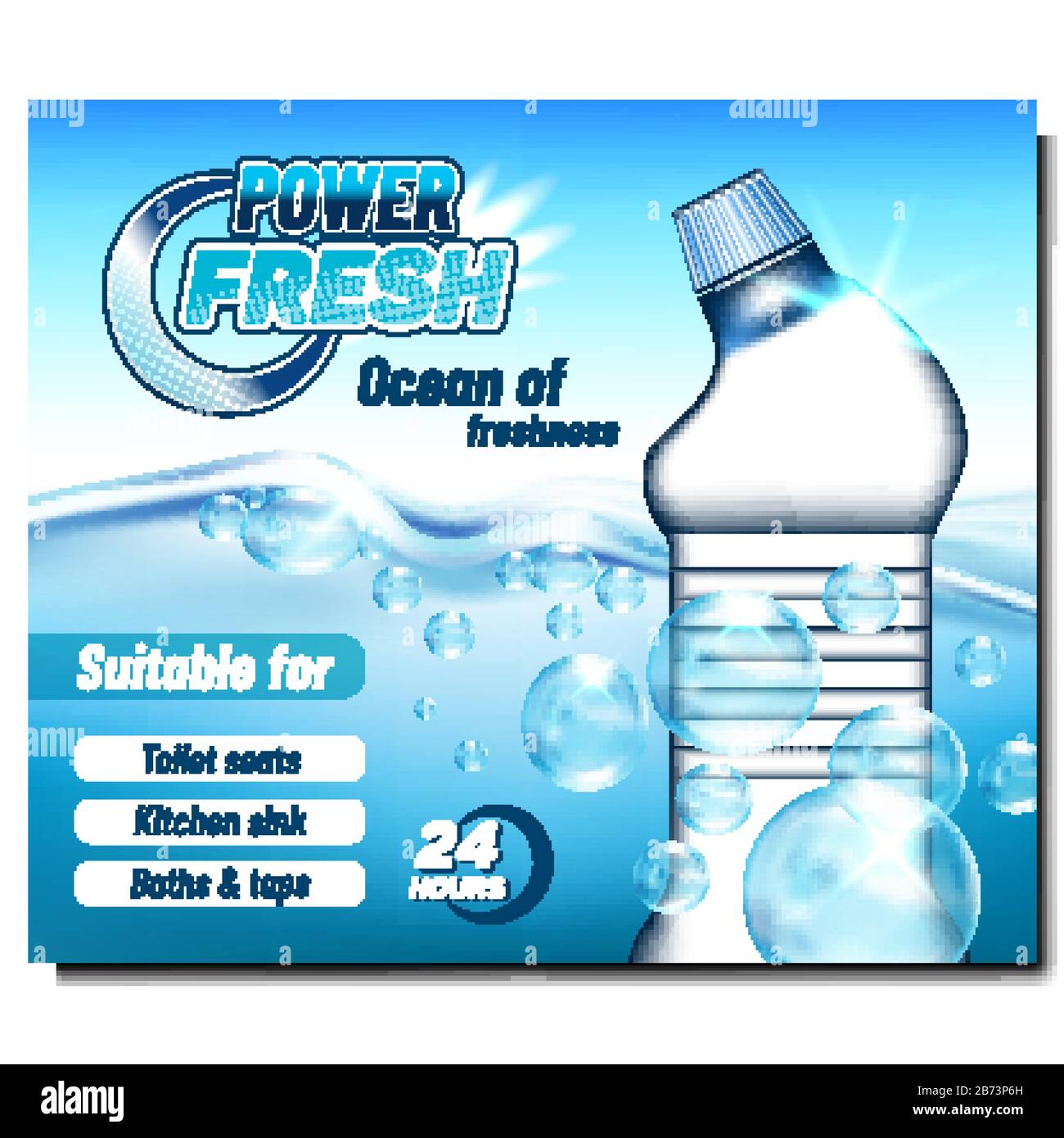 Fresh Power Cleaner Advertising Banner Vector Stock Vector Image & Art ...