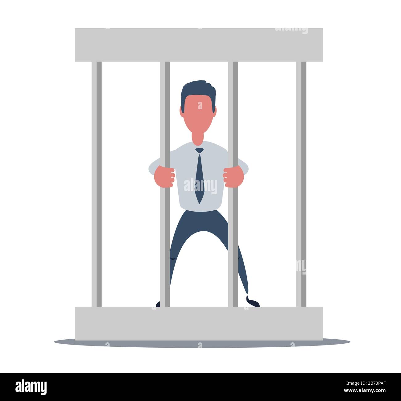 Prisoner behind bars Cut Out Stock Images & Pictures - Alamy