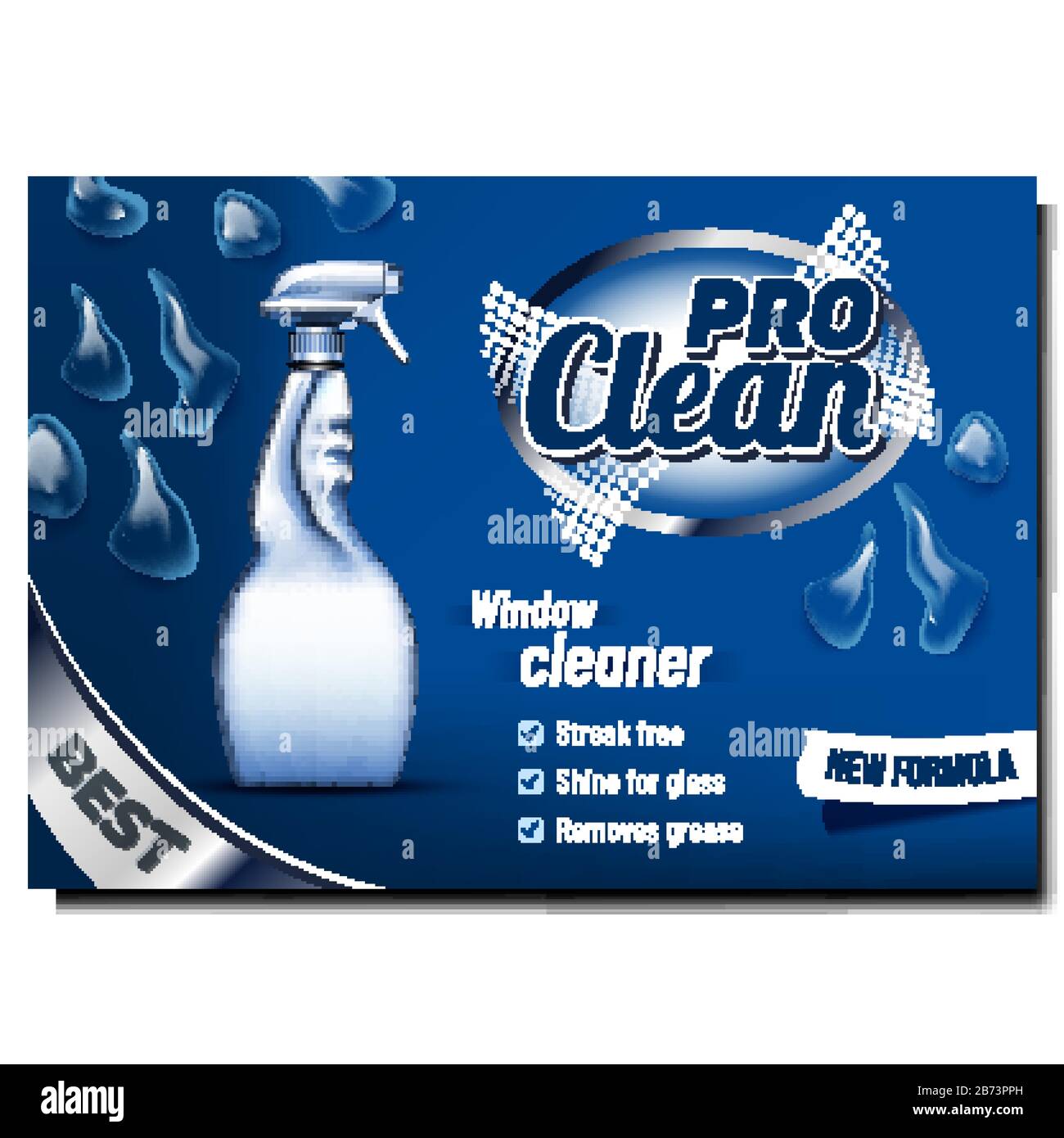 Window Cleaner Spray Advertise Poster Vector Stock Vector Image & Art ...