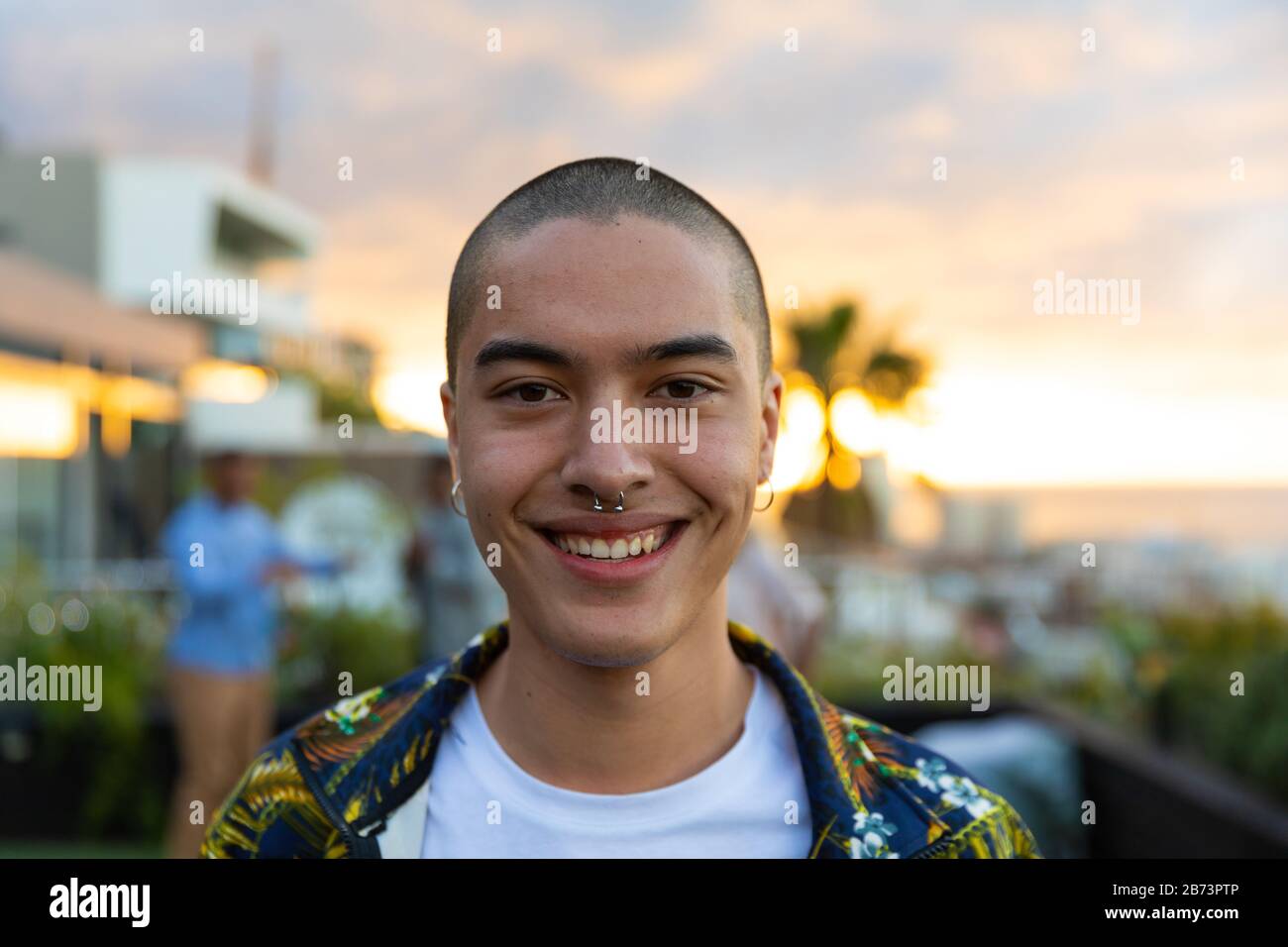 Rooftop man hi-res stock photography and images - Alamy