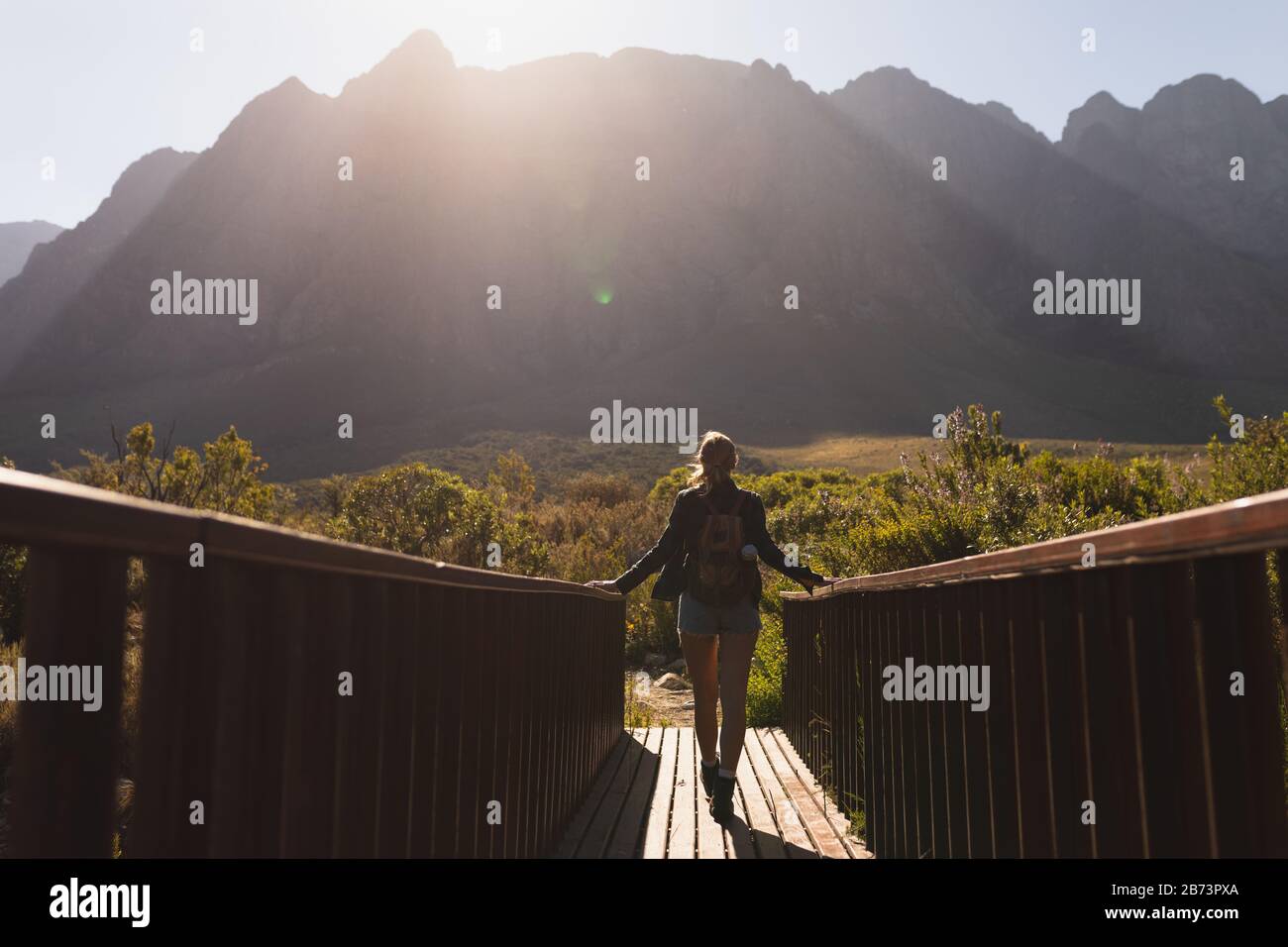 Woman bridge rear view hi-res stock photography and images - Alamy