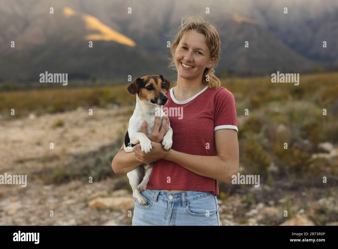 Woman and dog journey hi-res stock photography and images - Alamy