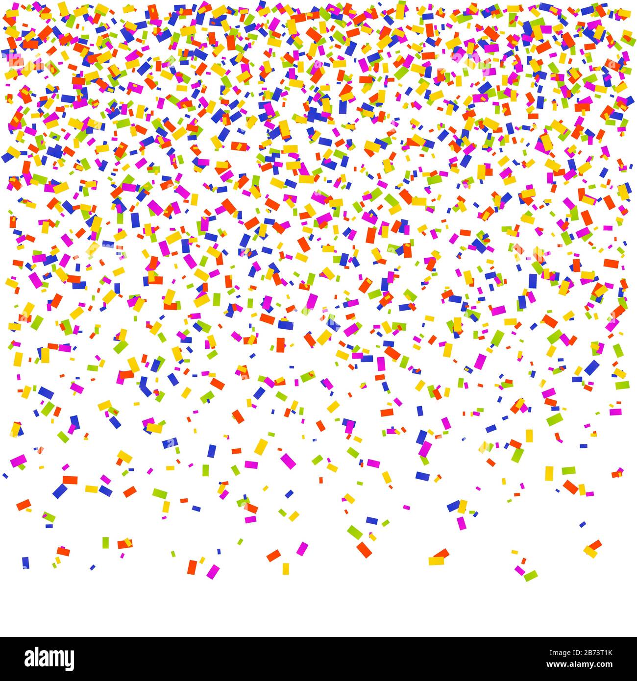 Abstract background with falling colorful confetti isolated on a white ...