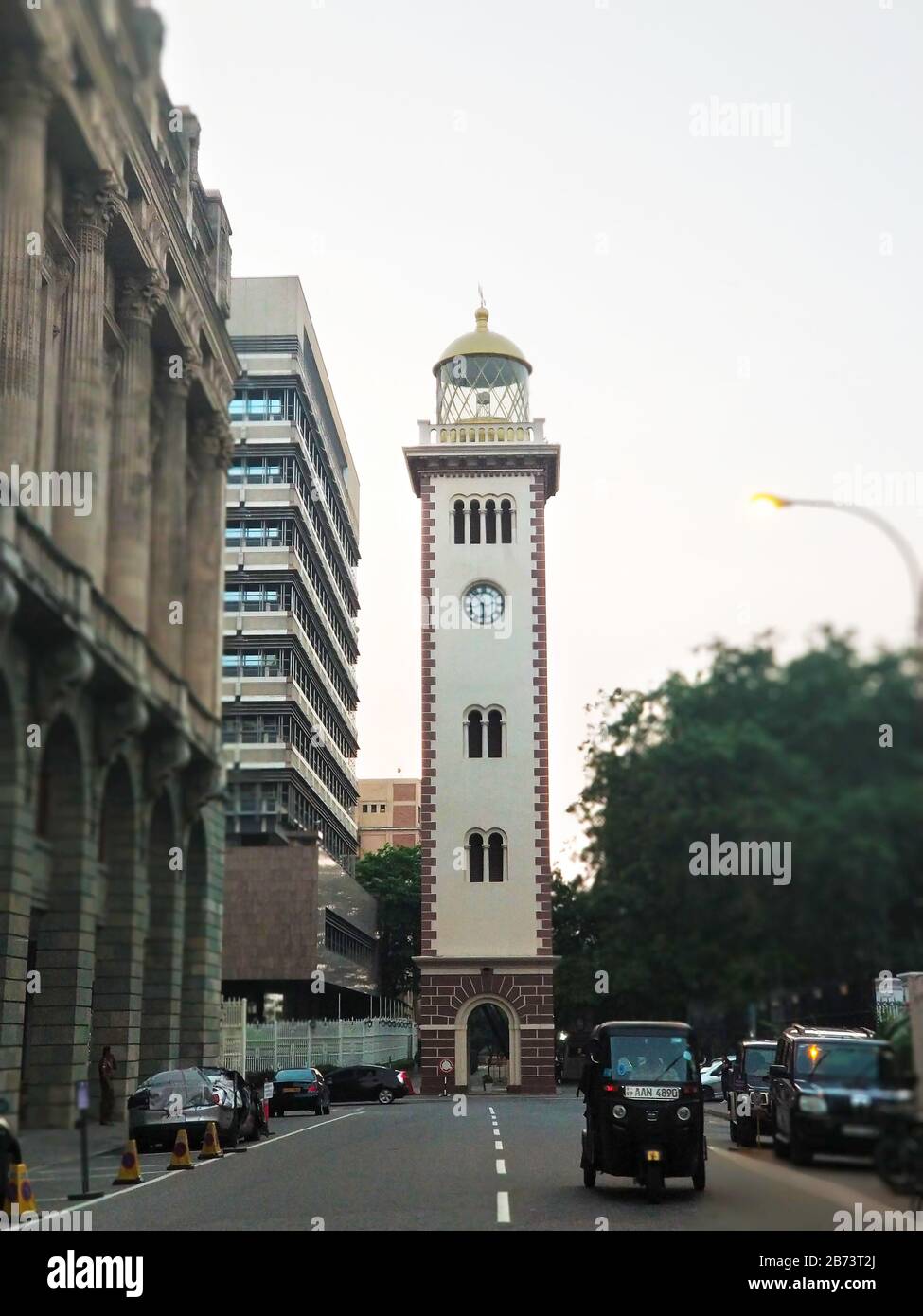 tourist attraction colombo tower clock lighthouse Stock Photo - Alamy