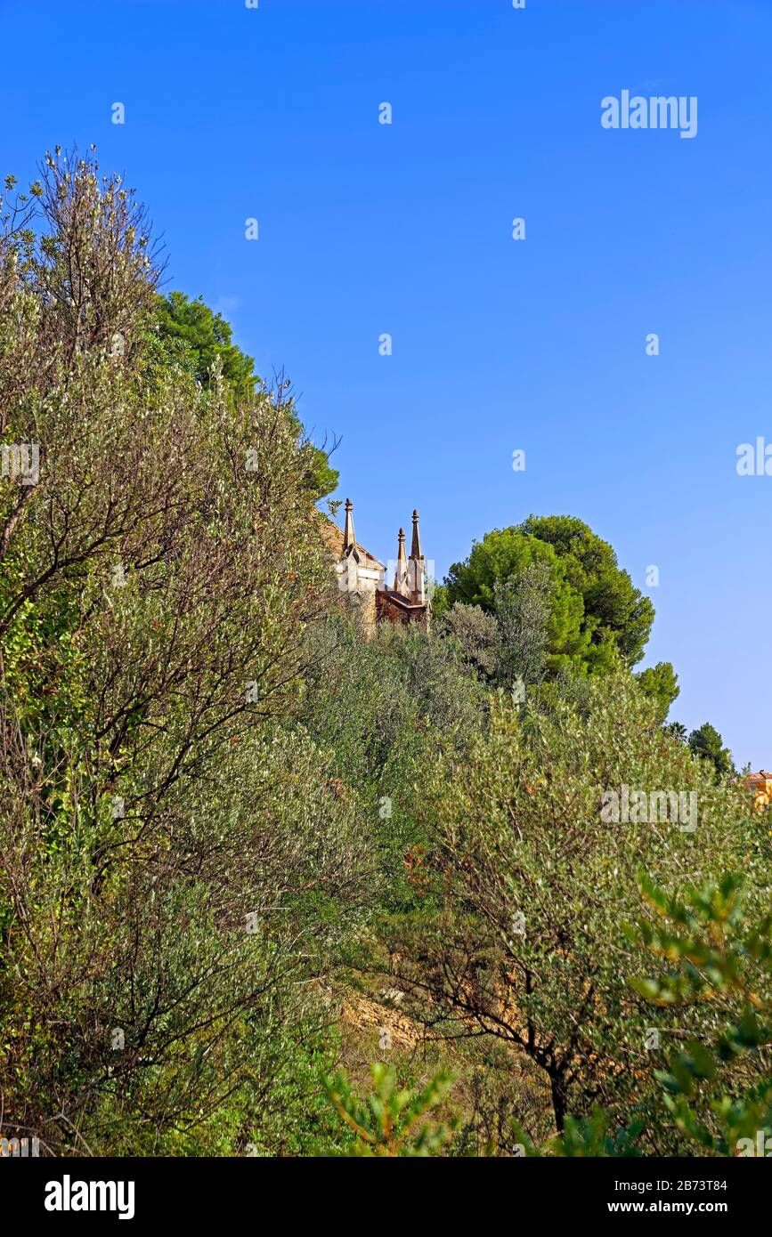 Spain, Castillón (Valencia), Onda, Carrer Carles Salvador, church ...
