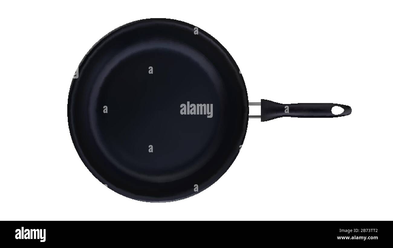 Frying Pan Teflon Kitchenware Top View Vector Stock Vector Image & Art ...