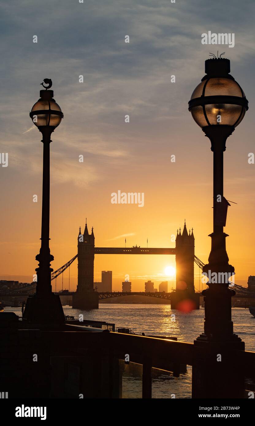 Sunrise of Tower Bridge, London Stock Photo - Alamy