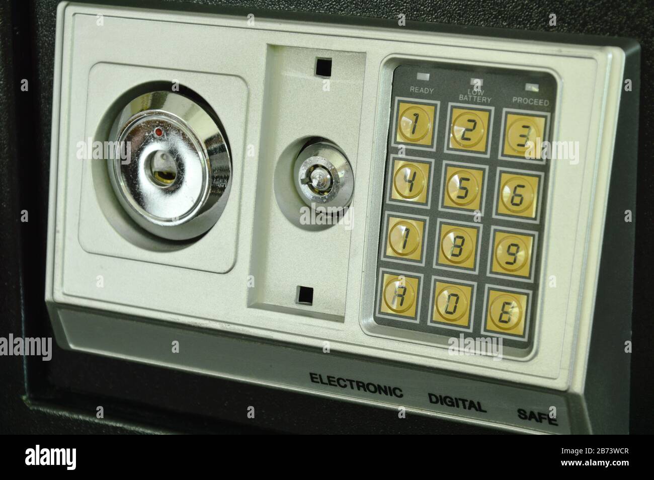 safe box with keyhole and security electronic number for double safety ...