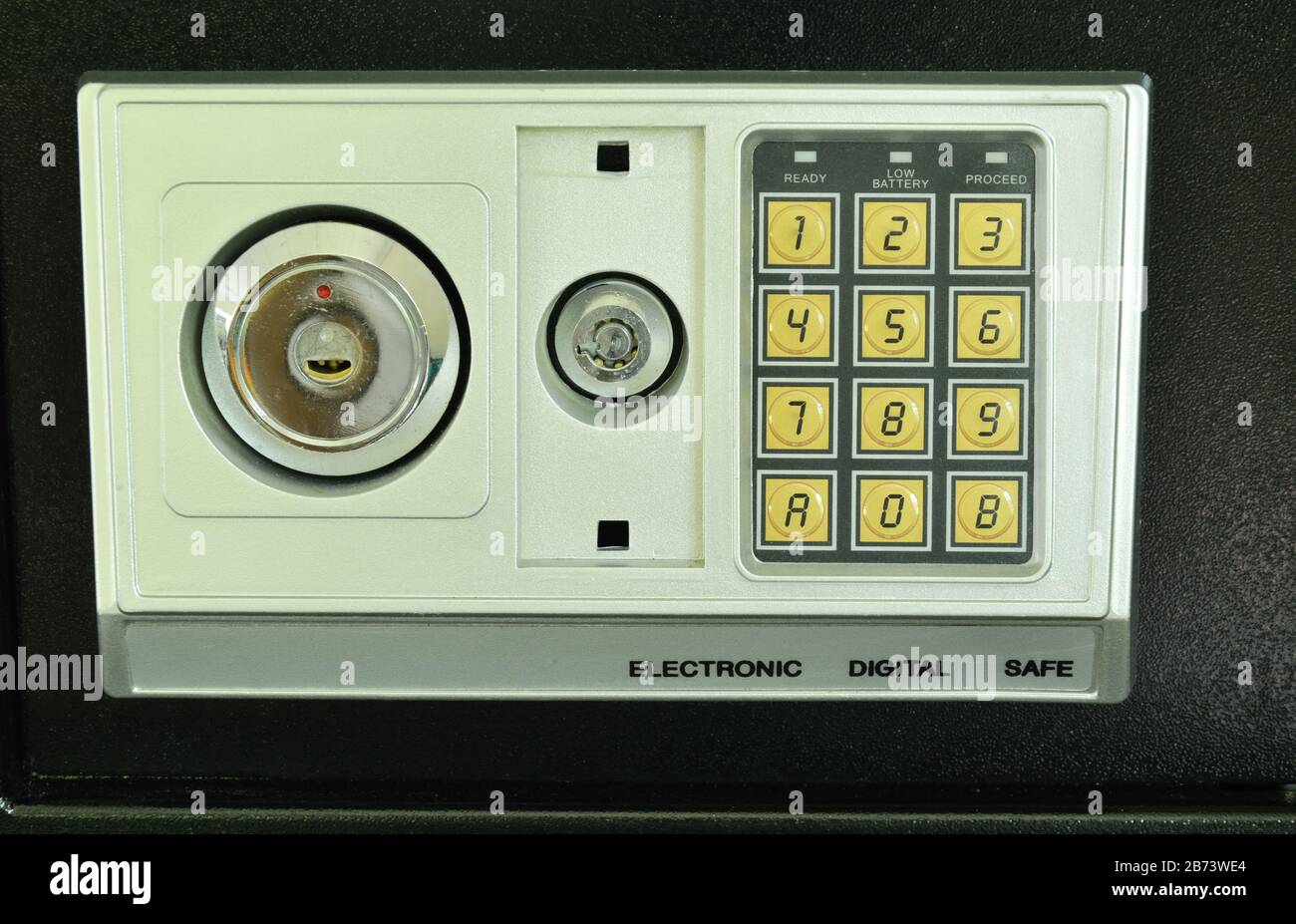 safe box with keyhole and security electronic number for double safety ...