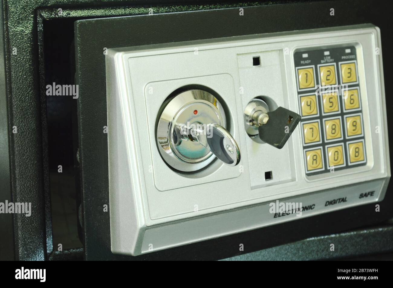 safe box with keyhole and security electronic number for double safety ...