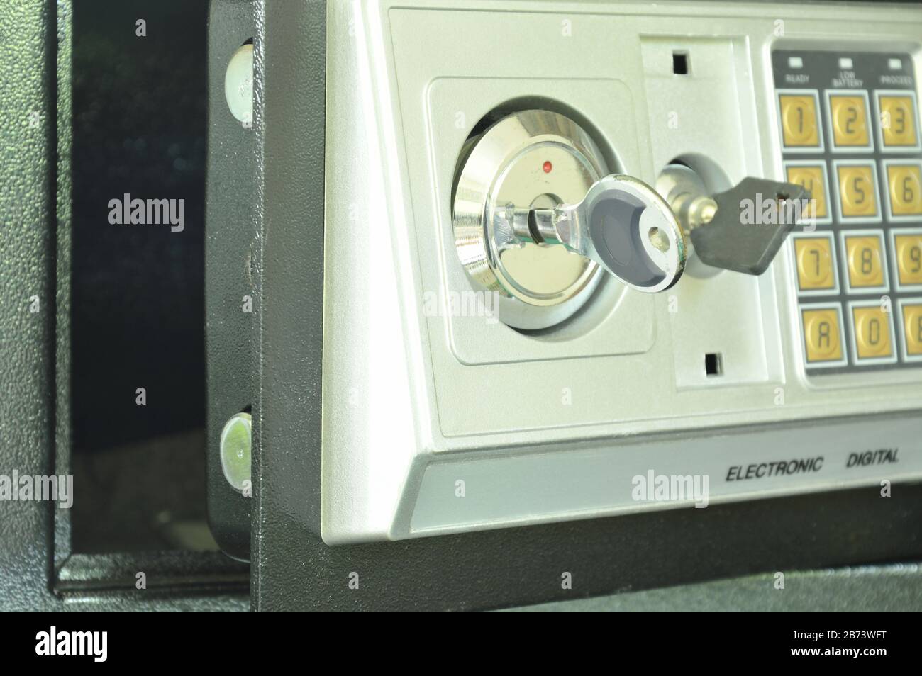 safe box with keyhole and security electronic number for double safety ...