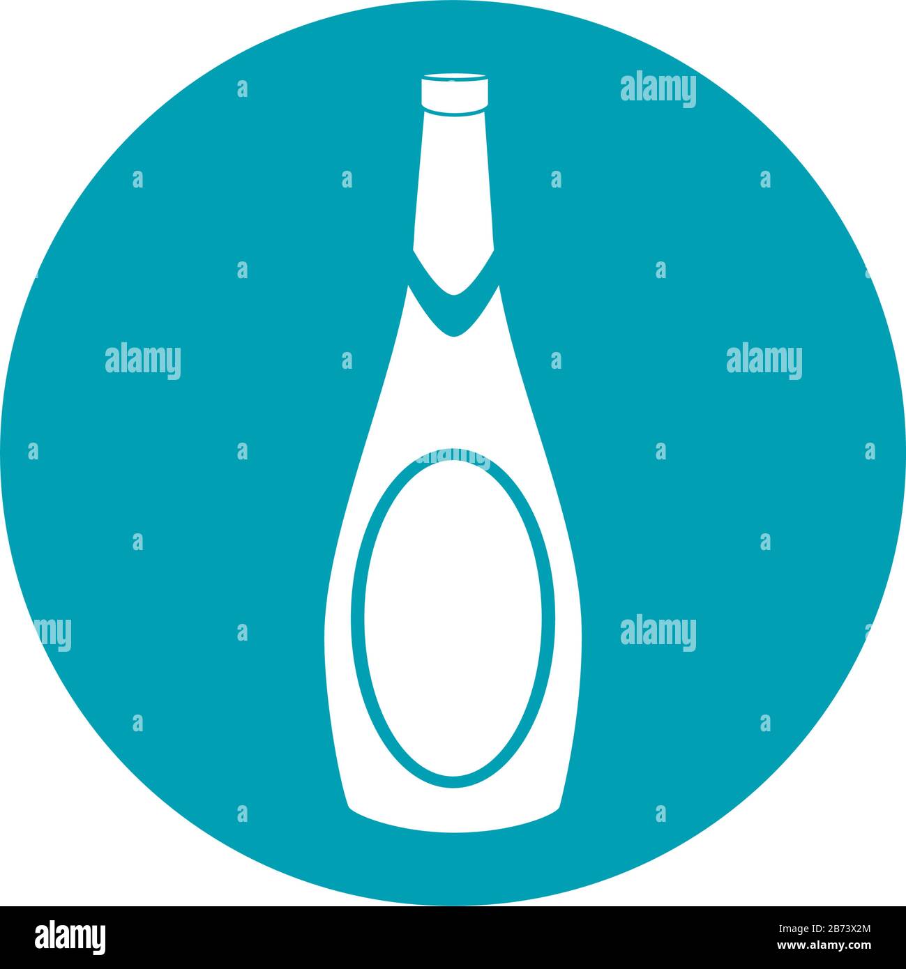 drinks alcoholic beverage bottle etiquette vector illustration blue ...