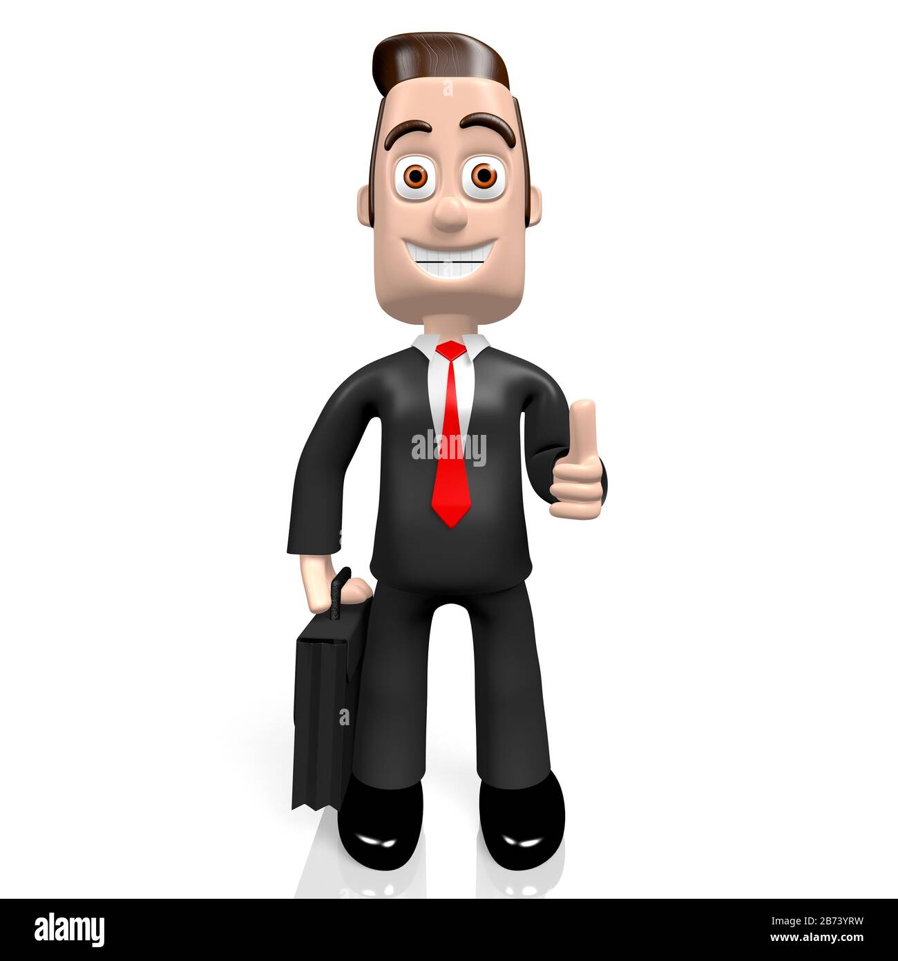 3D businessman, suitcase Stock Photo - Alamy
