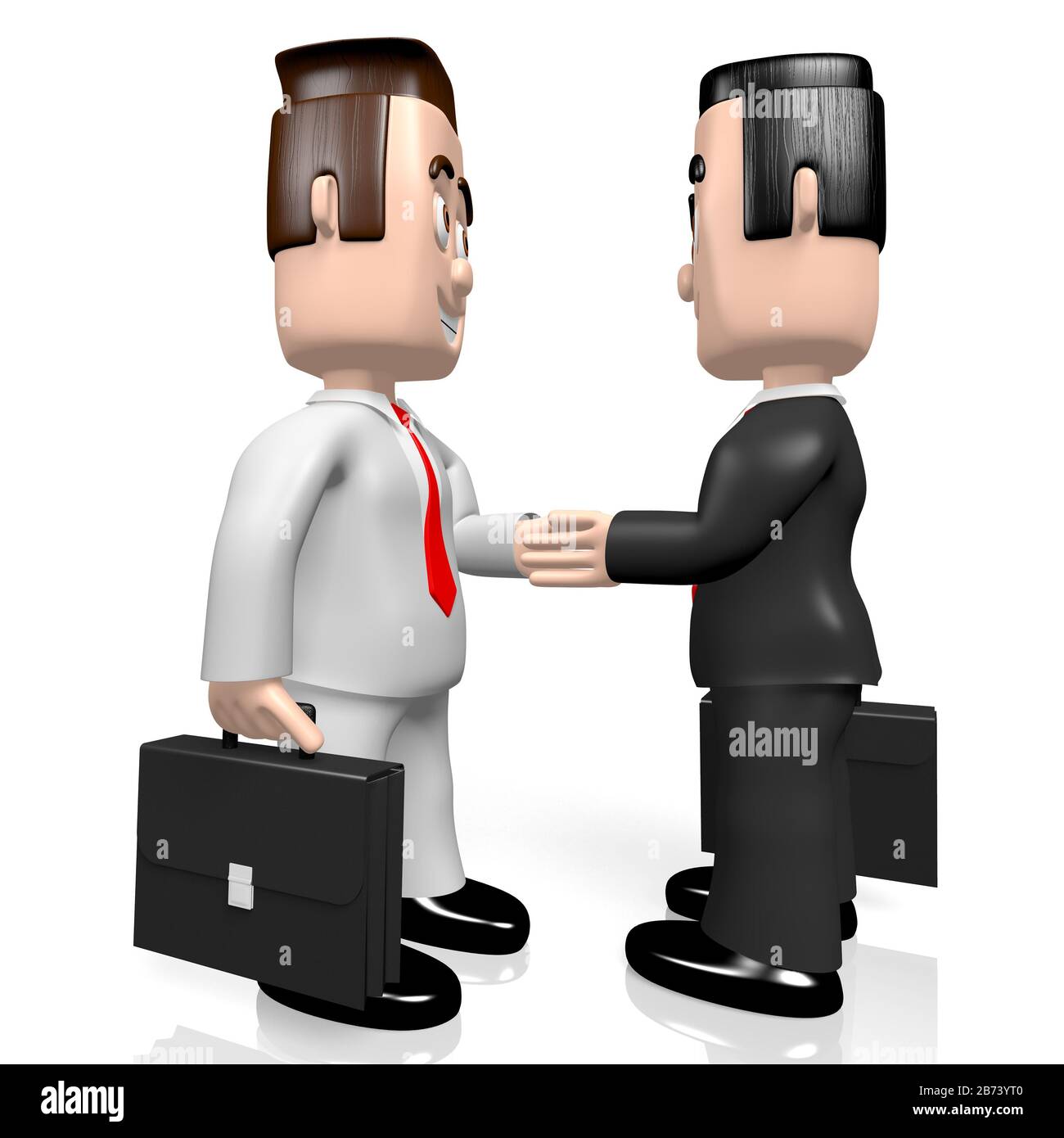 3D businessmen, deal concept Stock Photo - Alamy