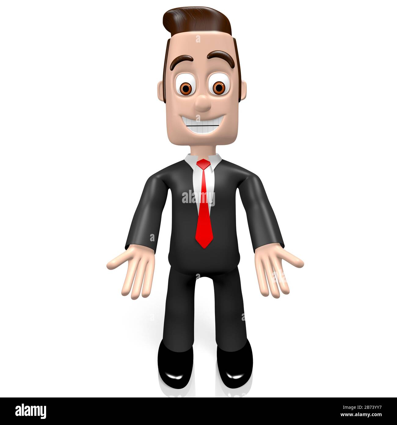 3D businessman, welcome gesture Stock Photo - Alamy
