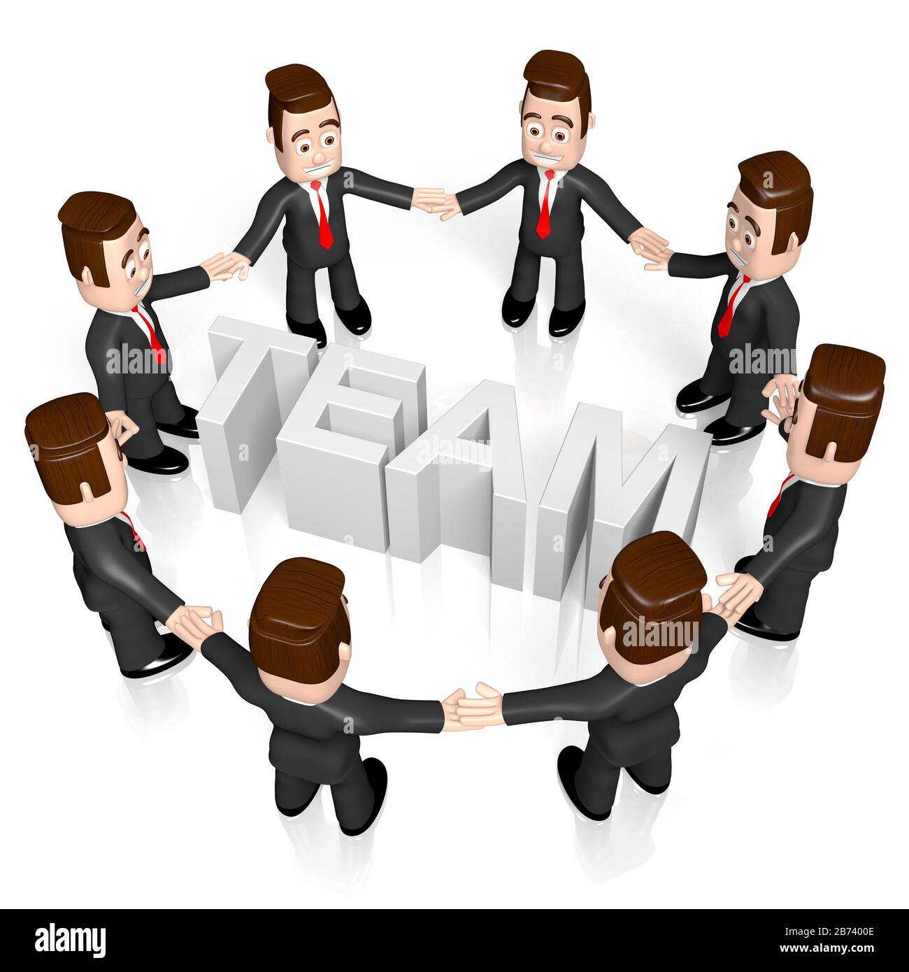 3D businessmen, team concept Stock Photo - Alamy