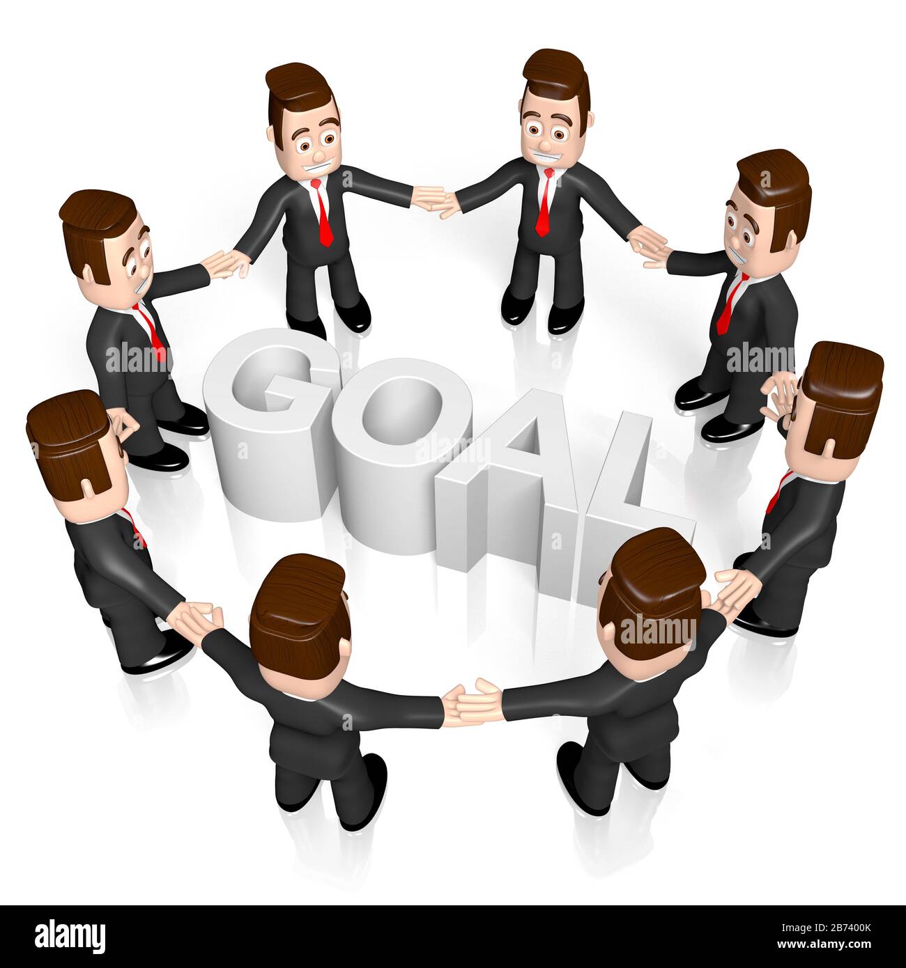 3D businessmen, goal concept Stock Photo - Alamy