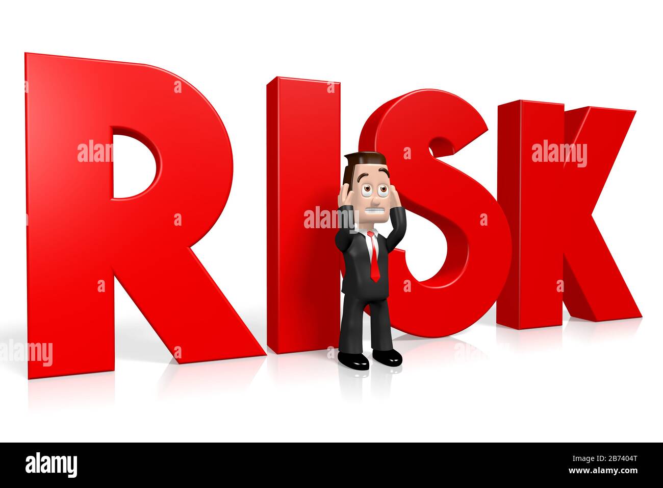 3D businessman - risk concept Stock Photo - Alamy