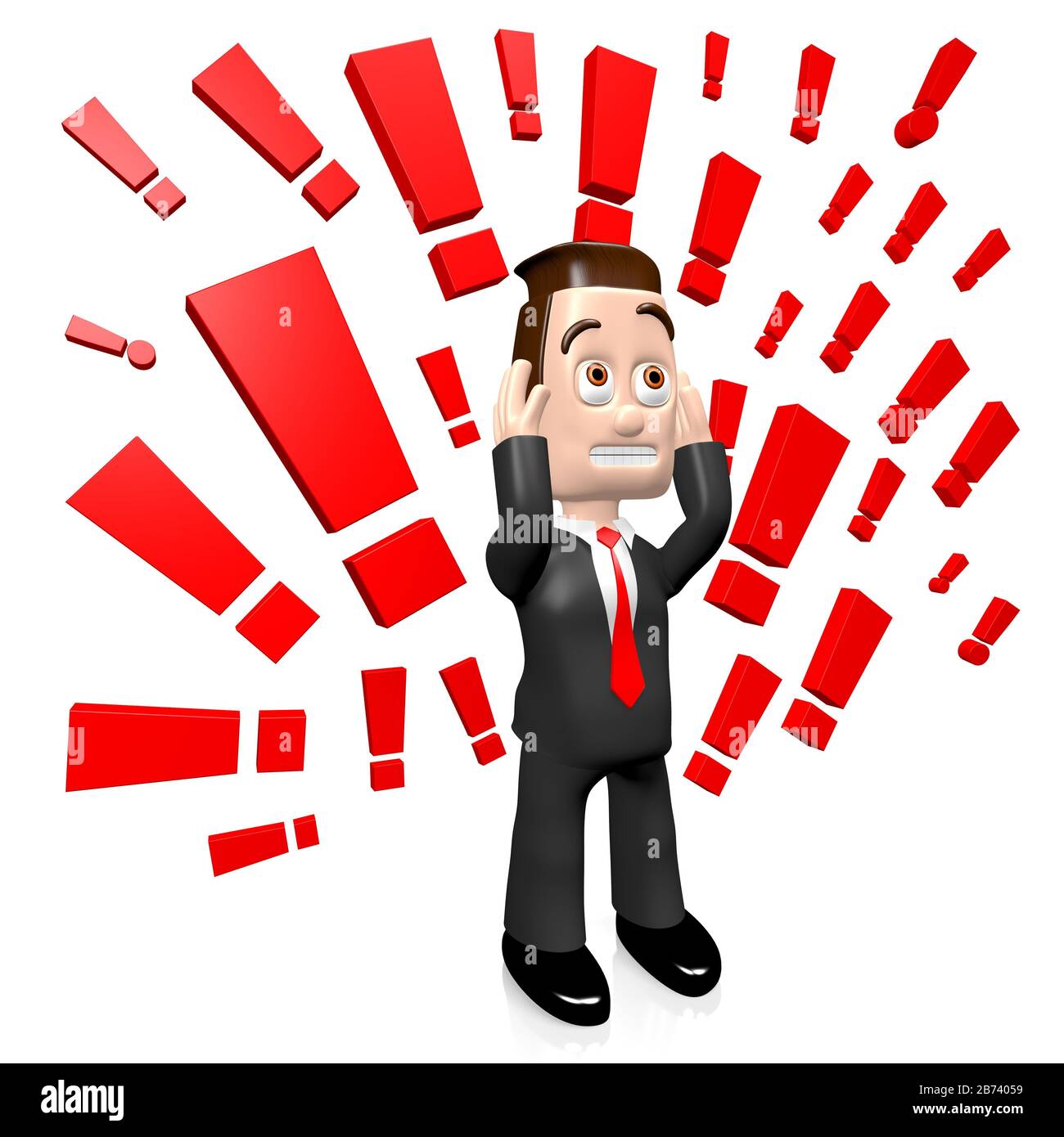 Human face exclamation mark illustration hi-res stock photography and ...