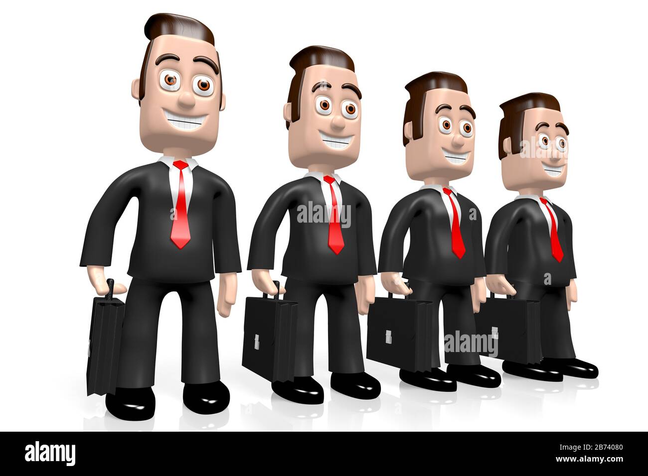3D businessmen - salesmen Stock Photo - Alamy