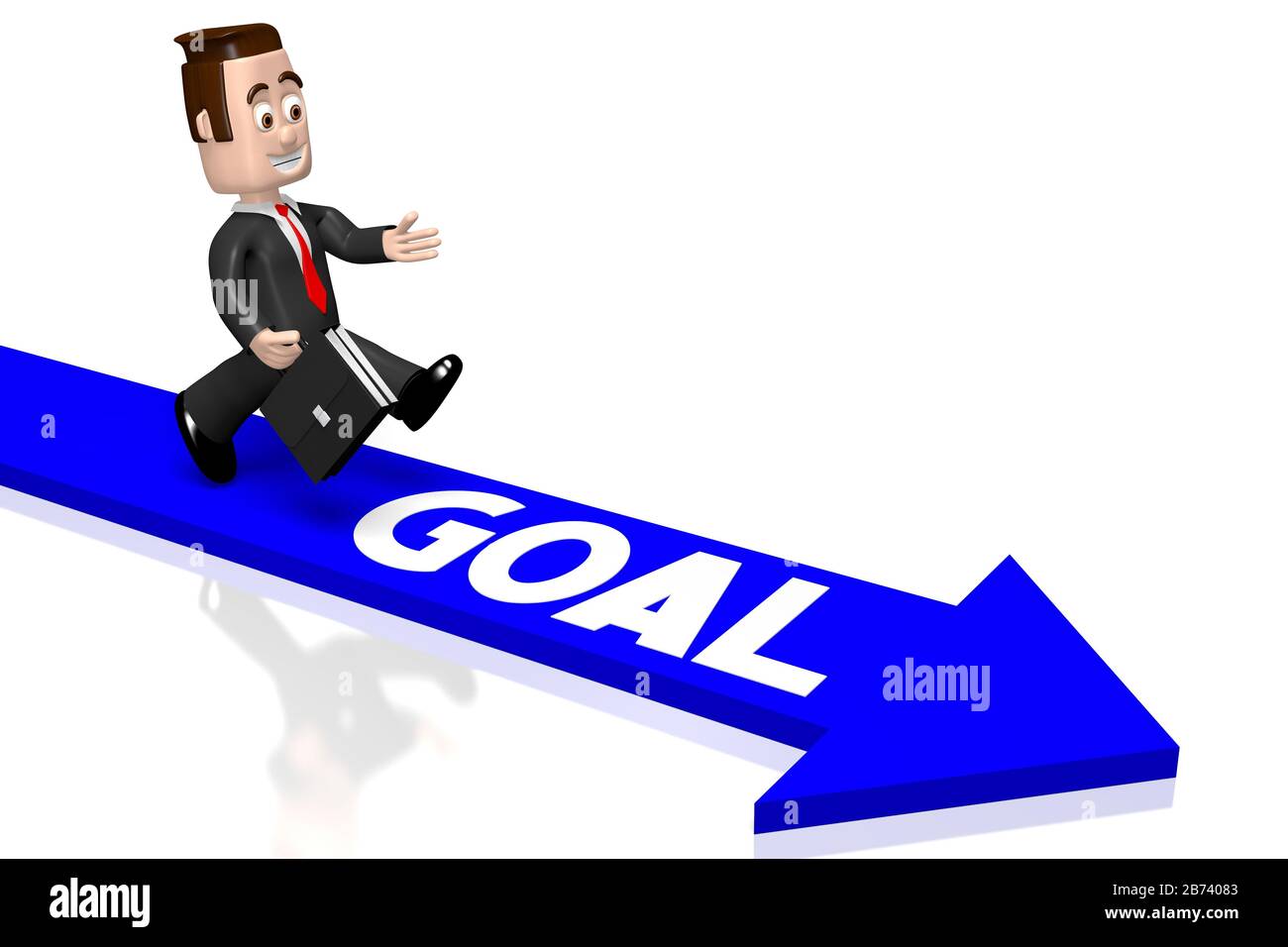 3D businessman - goal concept Stock Photo - Alamy