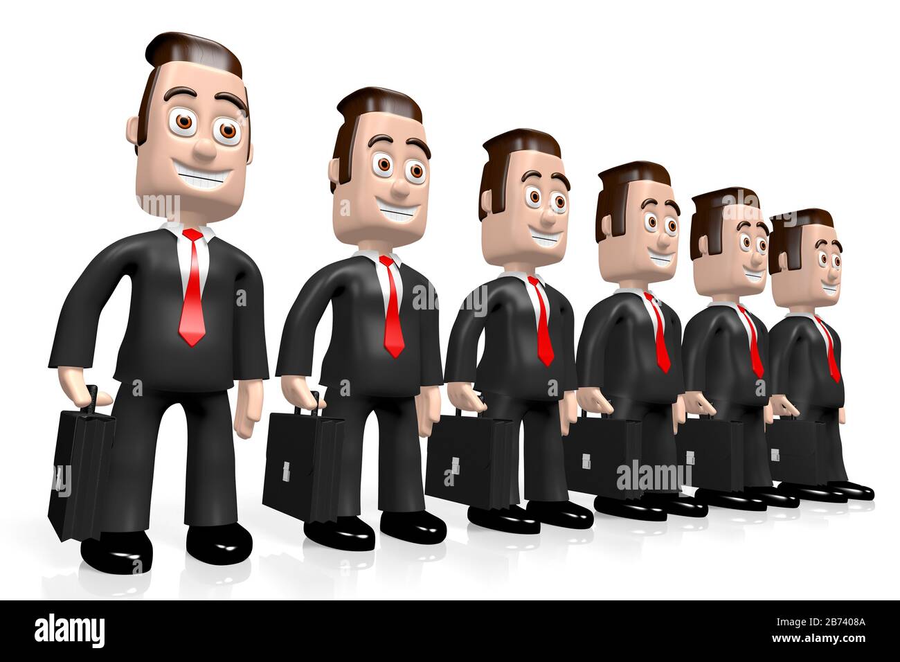 3D businessmen - salesmen Stock Photo - Alamy