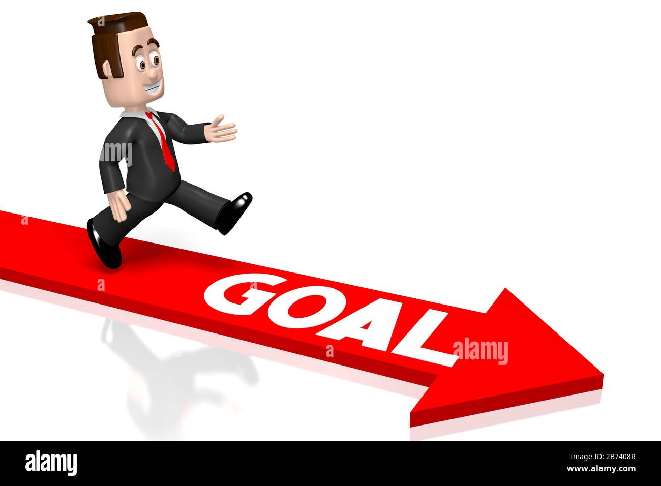 3D businessman - goal concept Stock Photo - Alamy