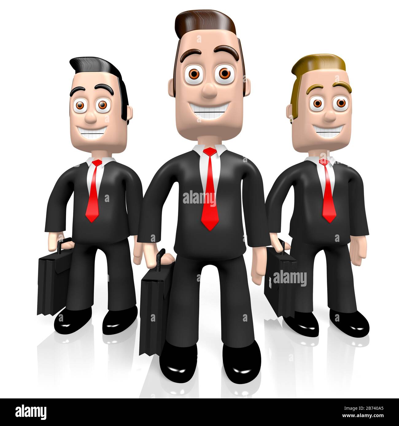 3D businessmen - salesmen Stock Photo - Alamy