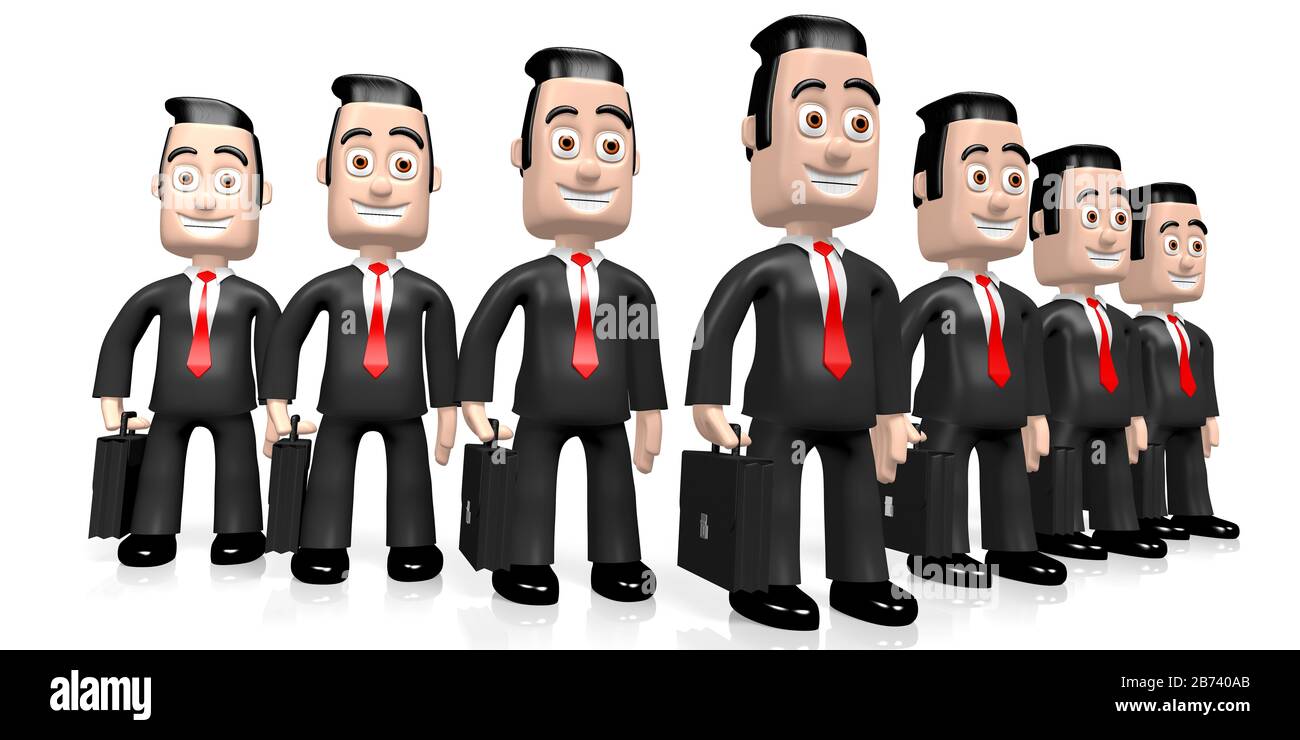 3D businessmen - salesmen Stock Photo - Alamy